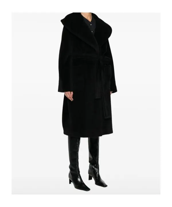 Tagliatore Hooded Belted Coat