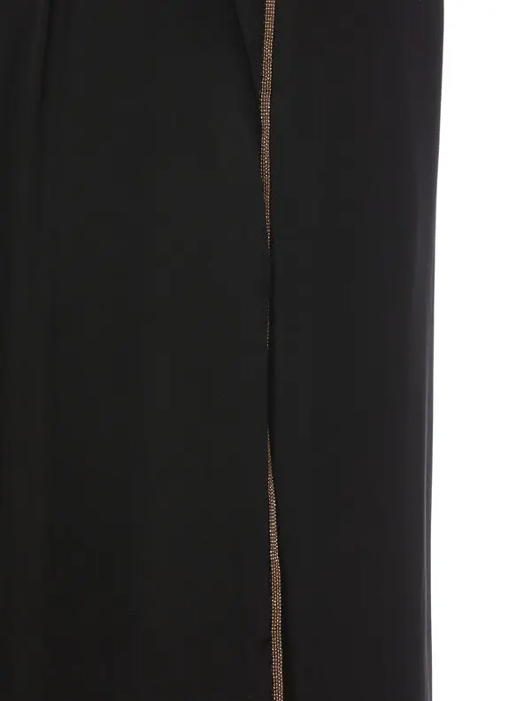 Brunello Cucinelli Knee-length Satin Shorts With Embellished Detailing