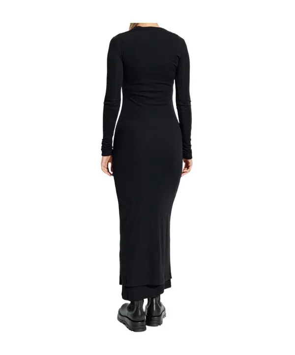 JIL SANDER Double Layered Long Sleeve Dress