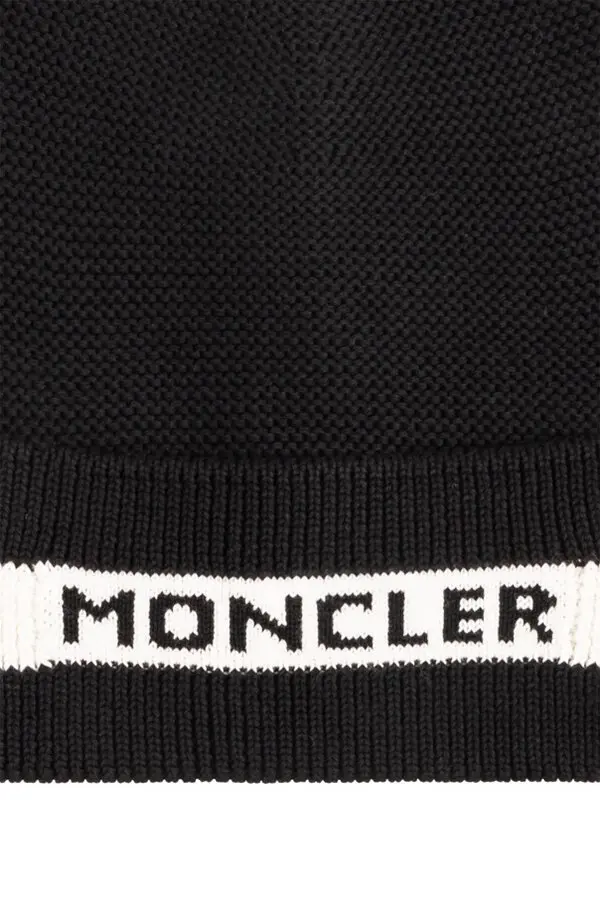 Moncler Logo Intarsia Knit Beanie