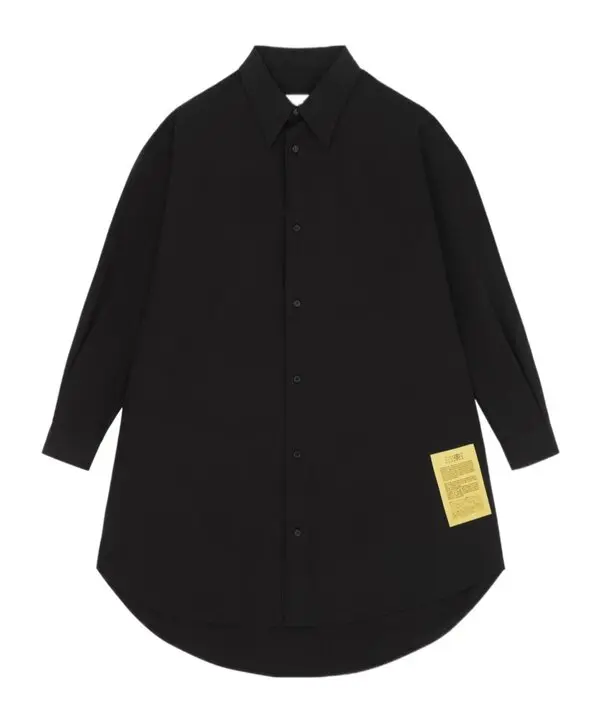 MAISON MARGIELA Shirt Dress With Contrasting Stitching And Patch Detail