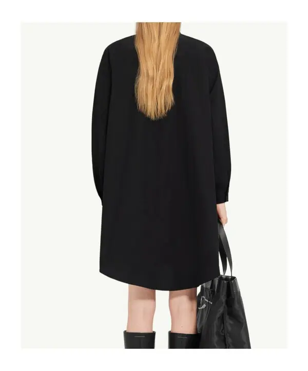 MAISON MARGIELA Shirt Dress With Contrasting Stitching And Patch Detail