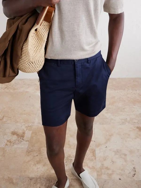 Onia Straight-leg Cotton-blend Shorts