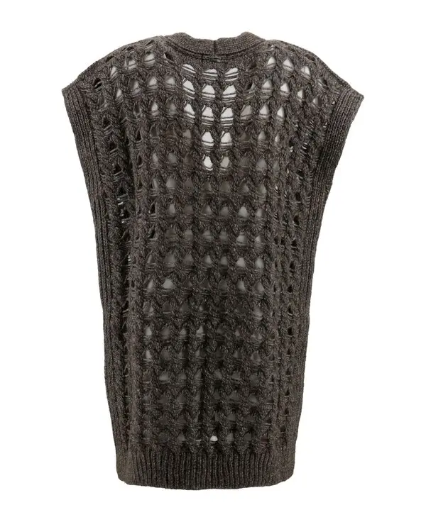 Herno Sleeveless Knitted Cardigan - Black