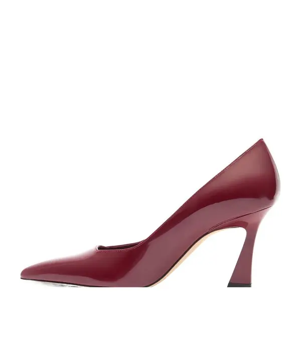 STUART WEITZMAN Vinnie 85 Sculpted Heel Pointed Toe Pumps - Red