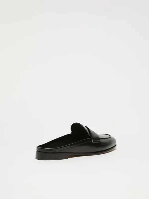 Max Mara Smooth Leather Mule Moccasins
