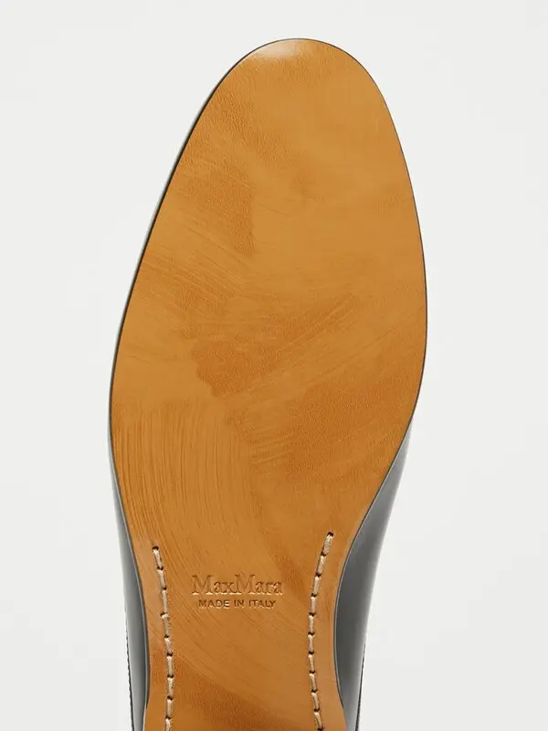Max Mara Smooth Leather Mule Moccasins