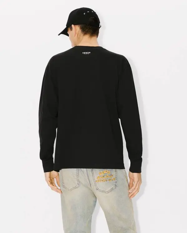 Kenzo Lucky Tiger Embroidered Long Sleeved T-shirt