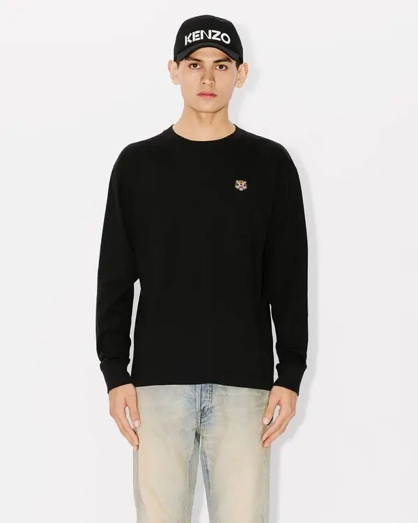 Kenzo Lucky Tiger Embroidered Long Sleeved T-shirt