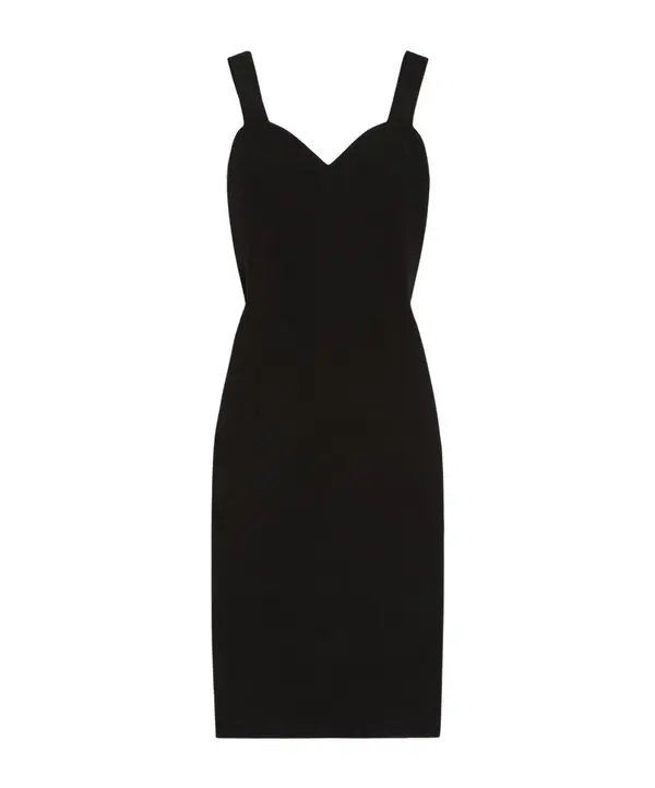 Max Mara Sweetheart Neckline Dress With Wide Shoulder Straps
