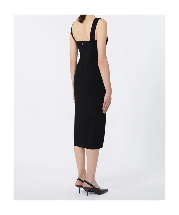 Max Mara Sweetheart Neckline Dress With Wide Shoulder Straps