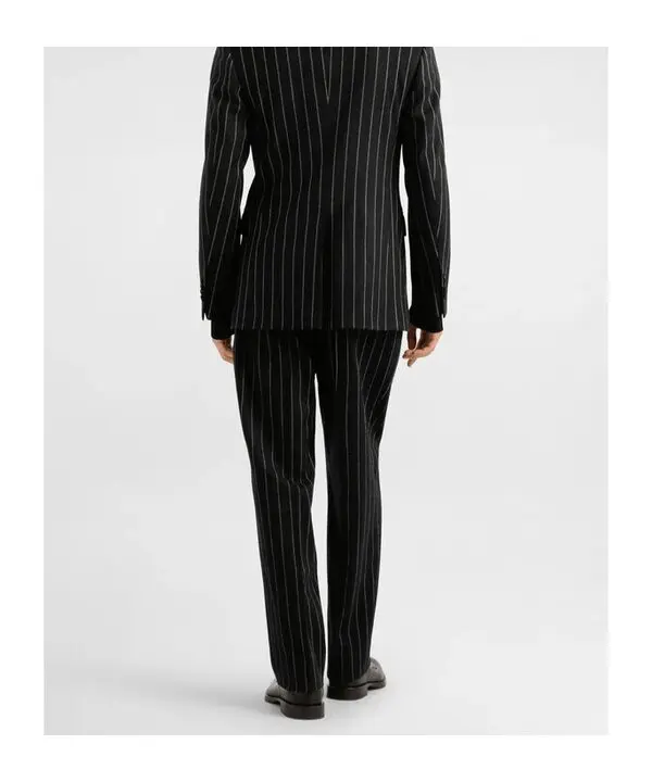 Dolce & Gabbana Tailored Striped Trousers - Black