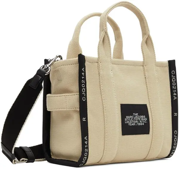 Marc Jacobs Logo Embroidered Tote Bag - Nude