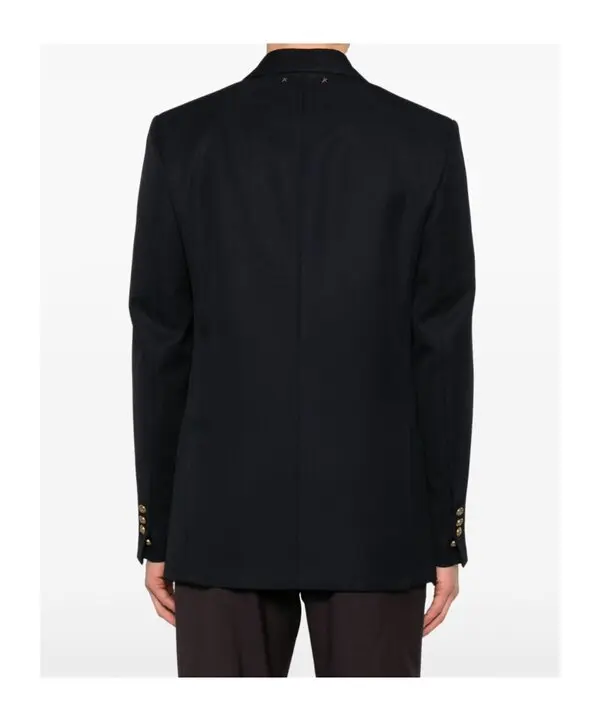 GOLDEN GOOSE Double Breasted Striped Blazer - Black