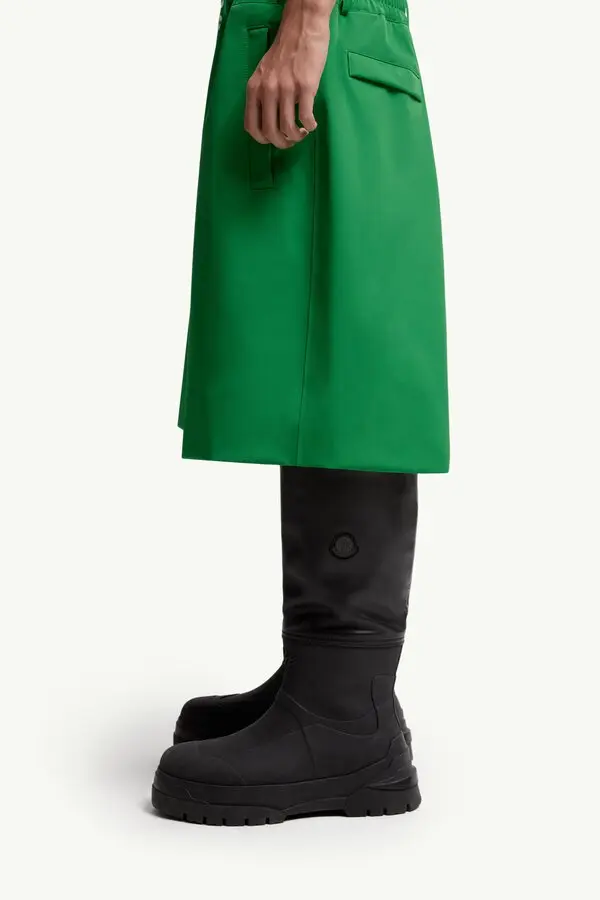 Moncler X Asap Rocky Logo Printed Layered Shorts - Bright Green
