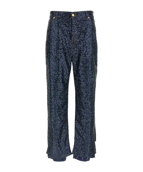 DARKPARK Lisa Belted Loose Fit Sequin Jeans