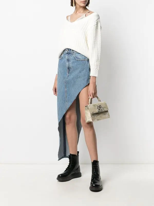 Alexander Wang Off-shoulder Cable Knit Jumper