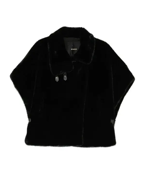 Pinko Short Sleeved Jacket With Buckle Detail - Black