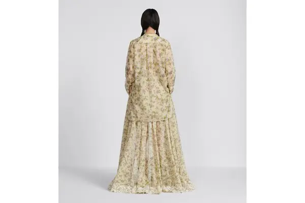 Dior Mid-length Skirt With Ruffle And Lace Detail