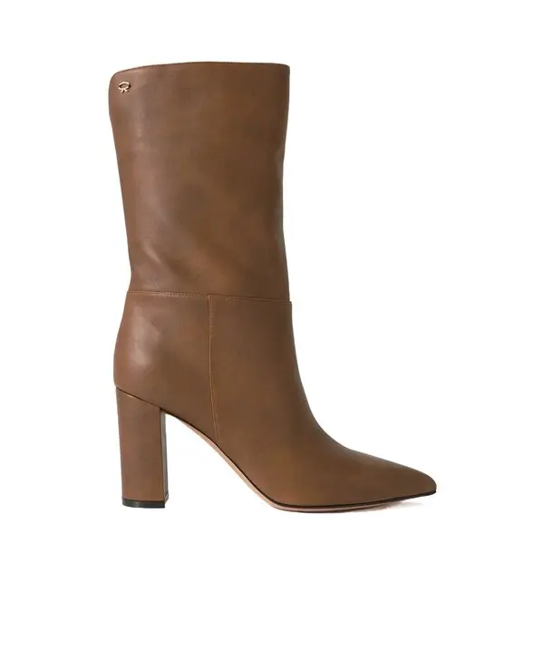GIANVITO ROSSI Piper 85 Thick Heel Pointed Toe Boots