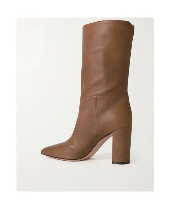GIANVITO ROSSI Piper 85 Thick Heel Pointed Toe Boots