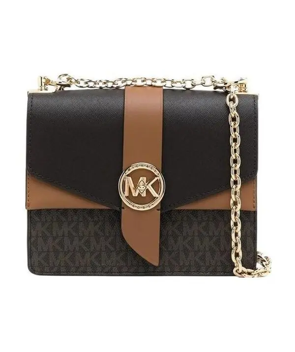 Michael Kors Greenwich Logo Plaque Shoulder Bag