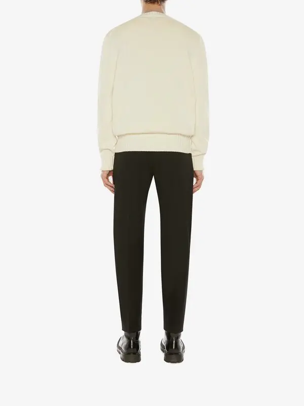 Alexander McQueen Graffiti Logo Intarsia Jumper - White