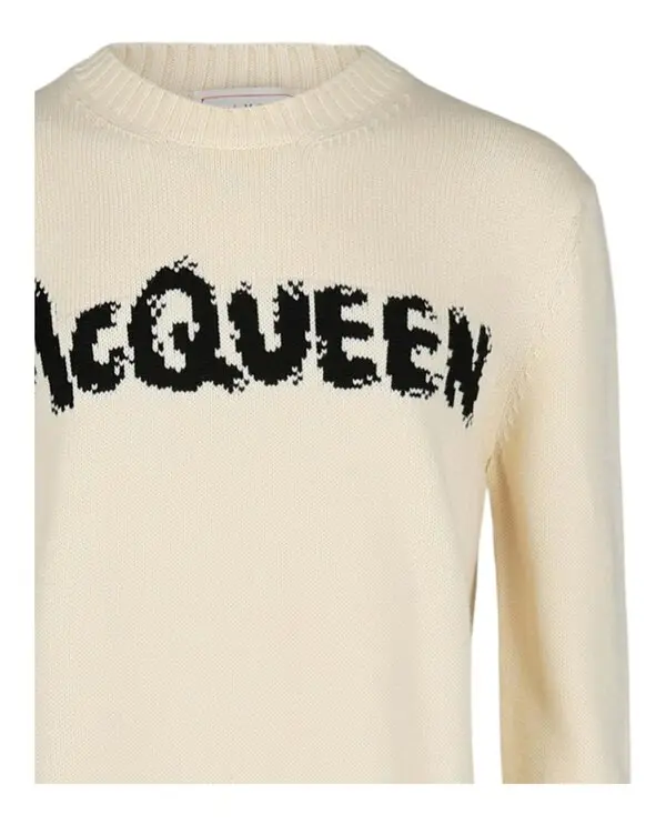 Alexander McQueen Graffiti Logo Intarsia Jumper