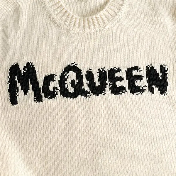 Alexander McQueen Graffiti Logo Intarsia Jumper