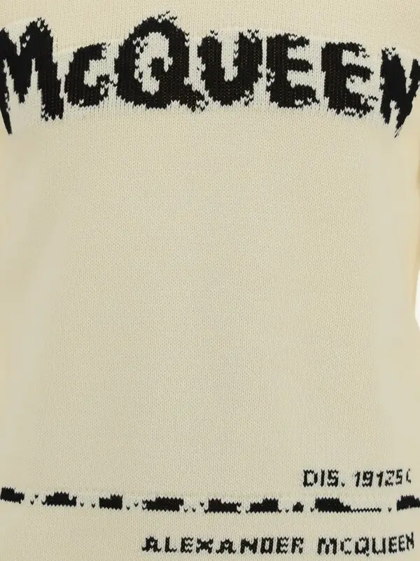 Alexander McQueen Graffiti Logo Intarsia Jumper