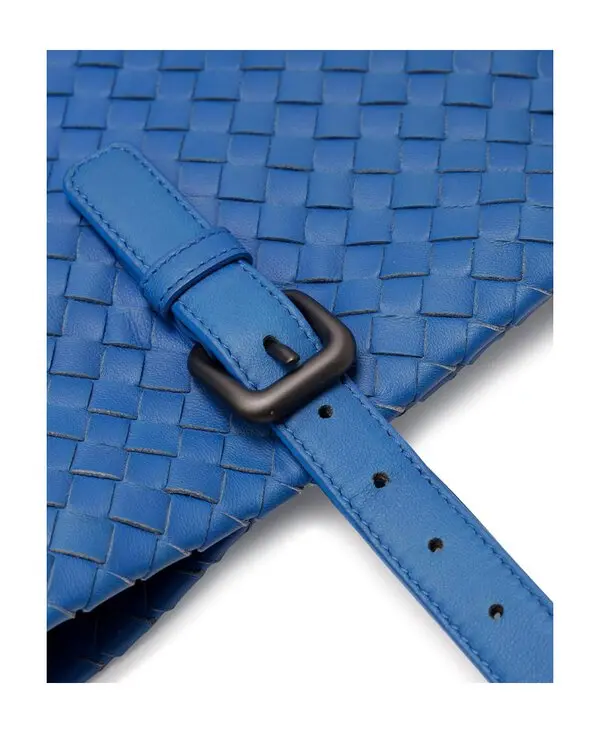 Bottega Veneta Woven Logo Handbag - Blue