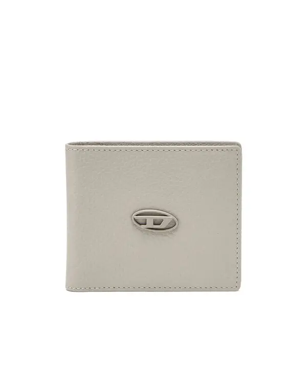 DIESEL® Logo-plaque Leather Wallet - Light Gray