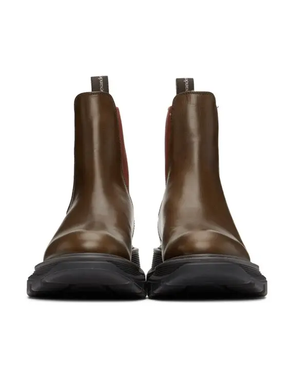 Alexander McQueen Round Toe Chelsea Boots - Brown