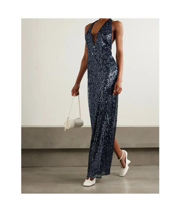 16Arlington Sequined Tulle Halterneck Gown