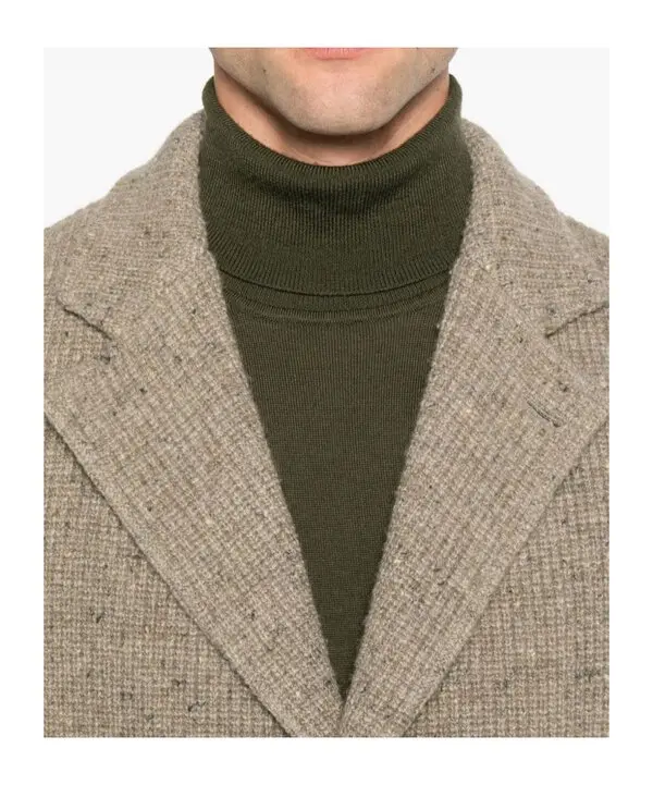 Eleventy Single-breasted Coat With Notched Lapel