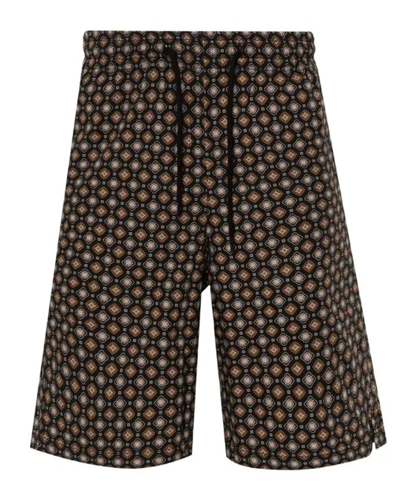 A.p.c. All-over Patterned Drawstring Shorts - Black