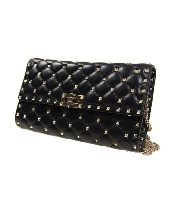 Valentino Garavani Rockstud Spike Crossbody Clutch - Black