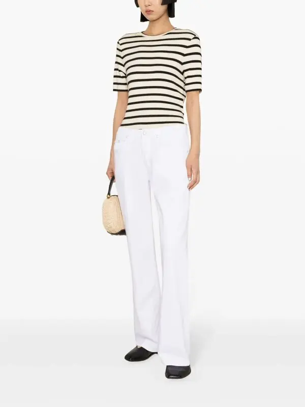 DONDUP Jacklyn Mid-rise Wide-leg Jeans - White