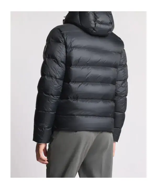 FAY Quilted Down Jacket With Hood - Black