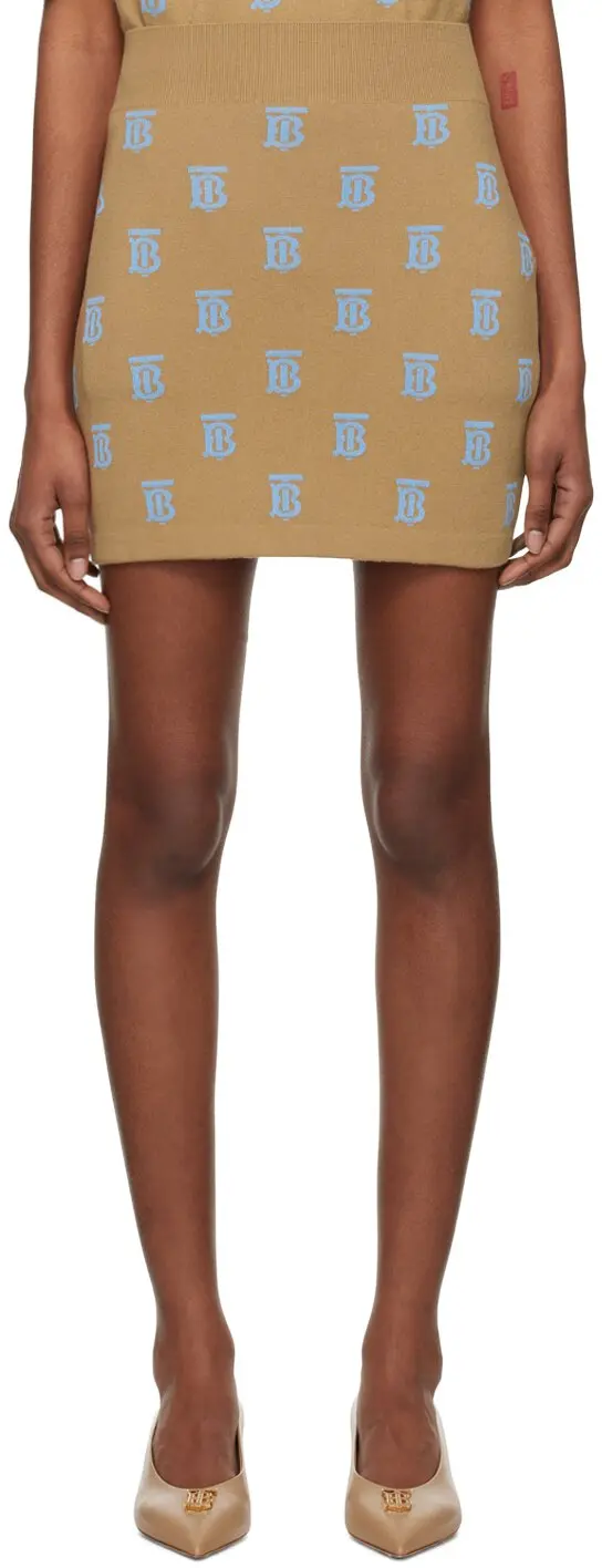 Burberry Monogram Print Jacquard Miniskirt