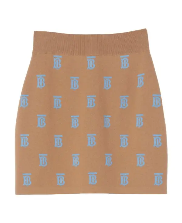 Burberry Monogram Print Jacquard Miniskirt