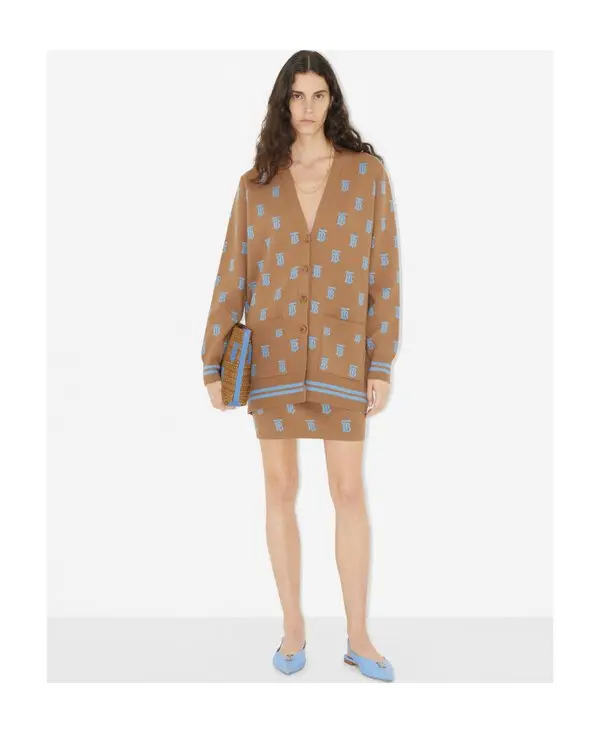 Burberry Monogram Print Jacquard Miniskirt