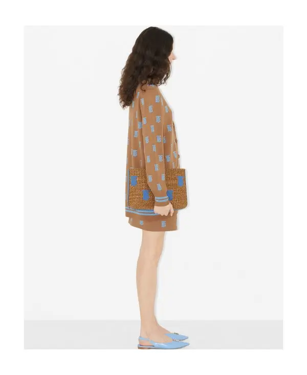 Burberry Monogram Print Jacquard Miniskirt