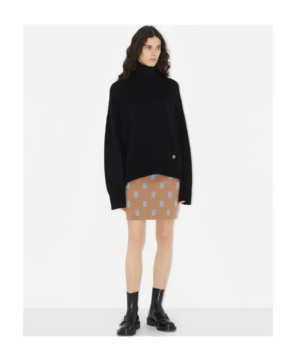 Burberry Monogram Print Jacquard Miniskirt