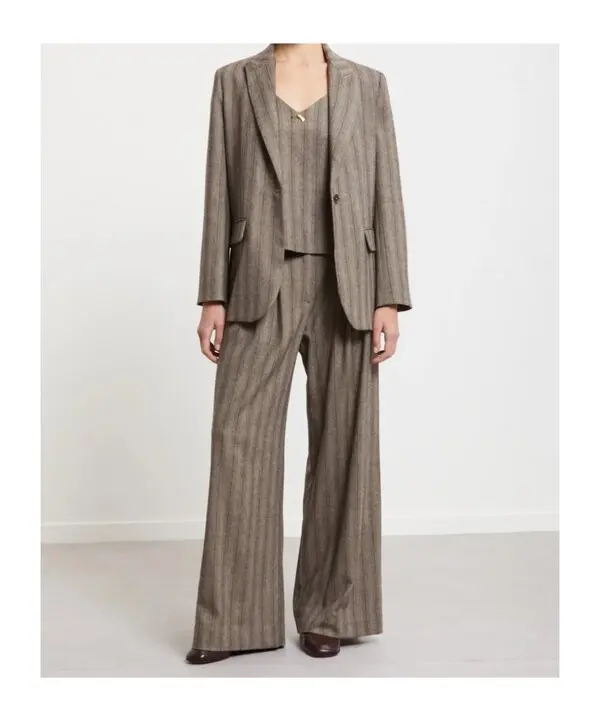 OTTOD'AME Pinstripe Wide-leg Pants
