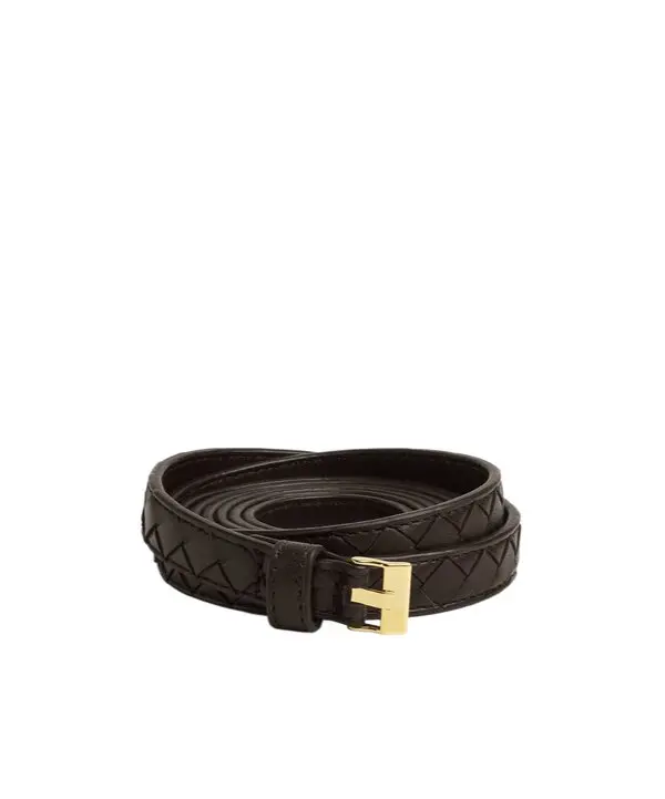 Bottega Veneta Intrecciato Watch Buckled Belt - Black