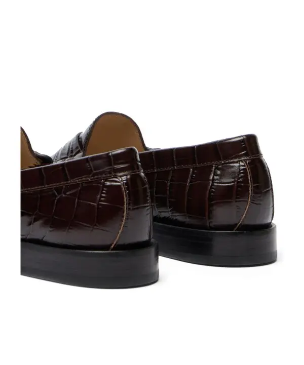 STUART WEITZMAN Lottie Loafer, Croc Effect - Black
