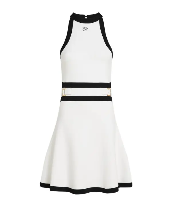 Karl Lagerfeld Sleeveless Dress - White/black