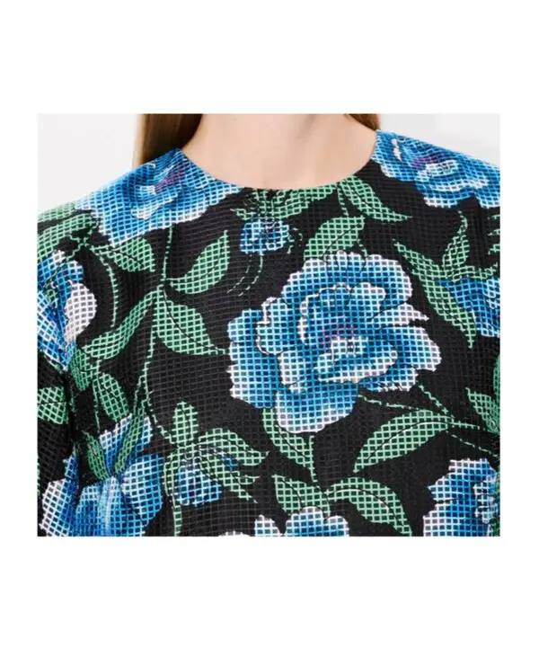 Kenzo Peonies" Floral Pattern Short Sleeve T-shirt Dress