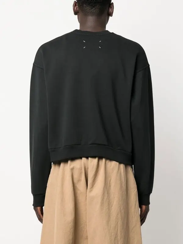 MAISON MARGIELA Digital Logo Print Crewneck Sweater